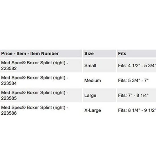 MedSpec | Boxer Splint | Liberty Athletic & Medical Supplies | Liberty ...